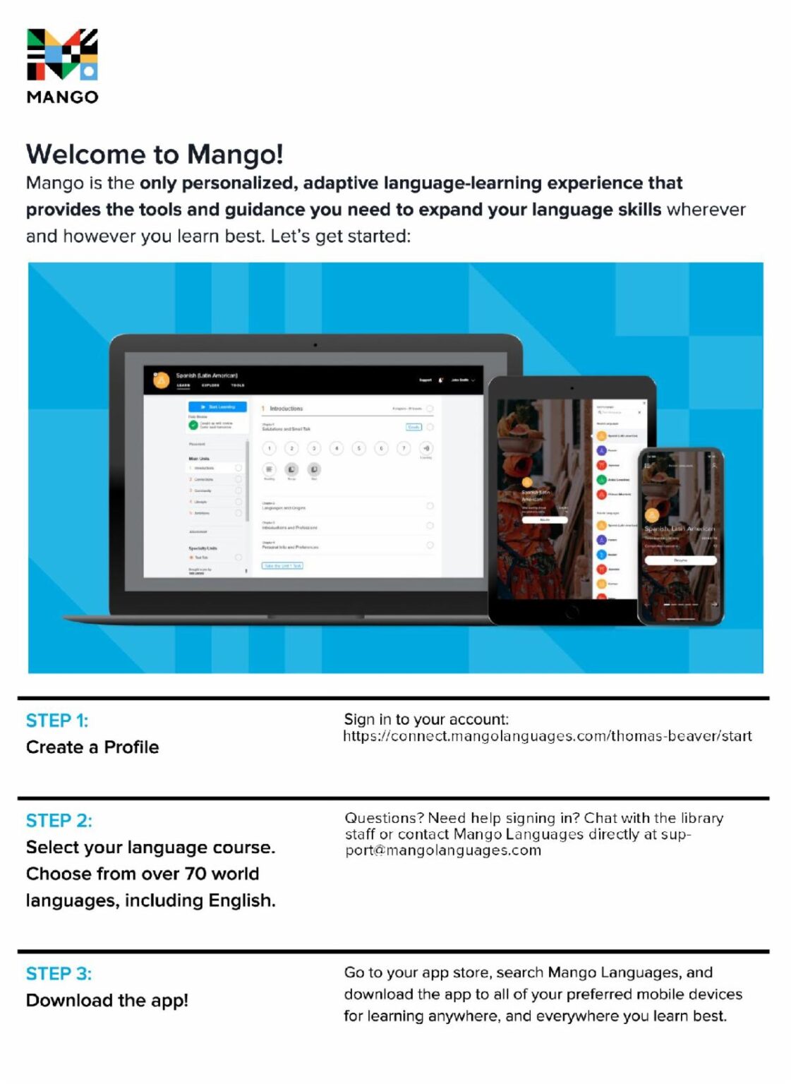 MANGO Languages – Thomas Beaver Free Library